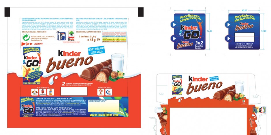 Kinder Chocolate packaging layout – Back to Max